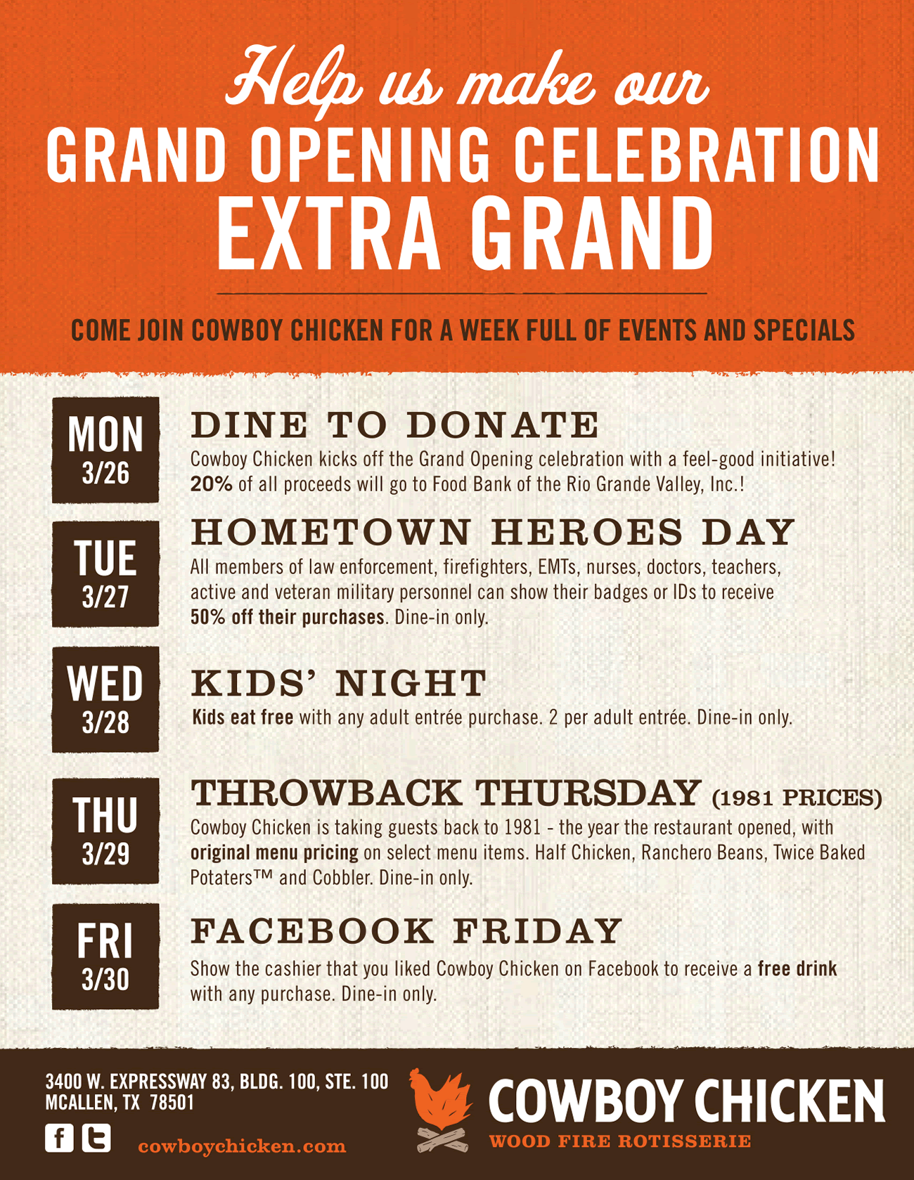 Cowboy Chicken in McAllen’s Palms Crossing Shopping Center Hosts ...